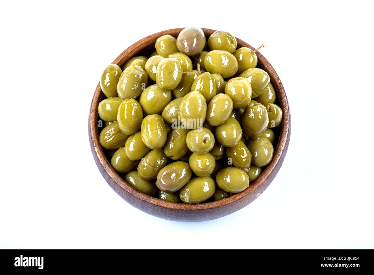 Scratched green olives. Turkish name; cizik yesil zeytin. Brined ...