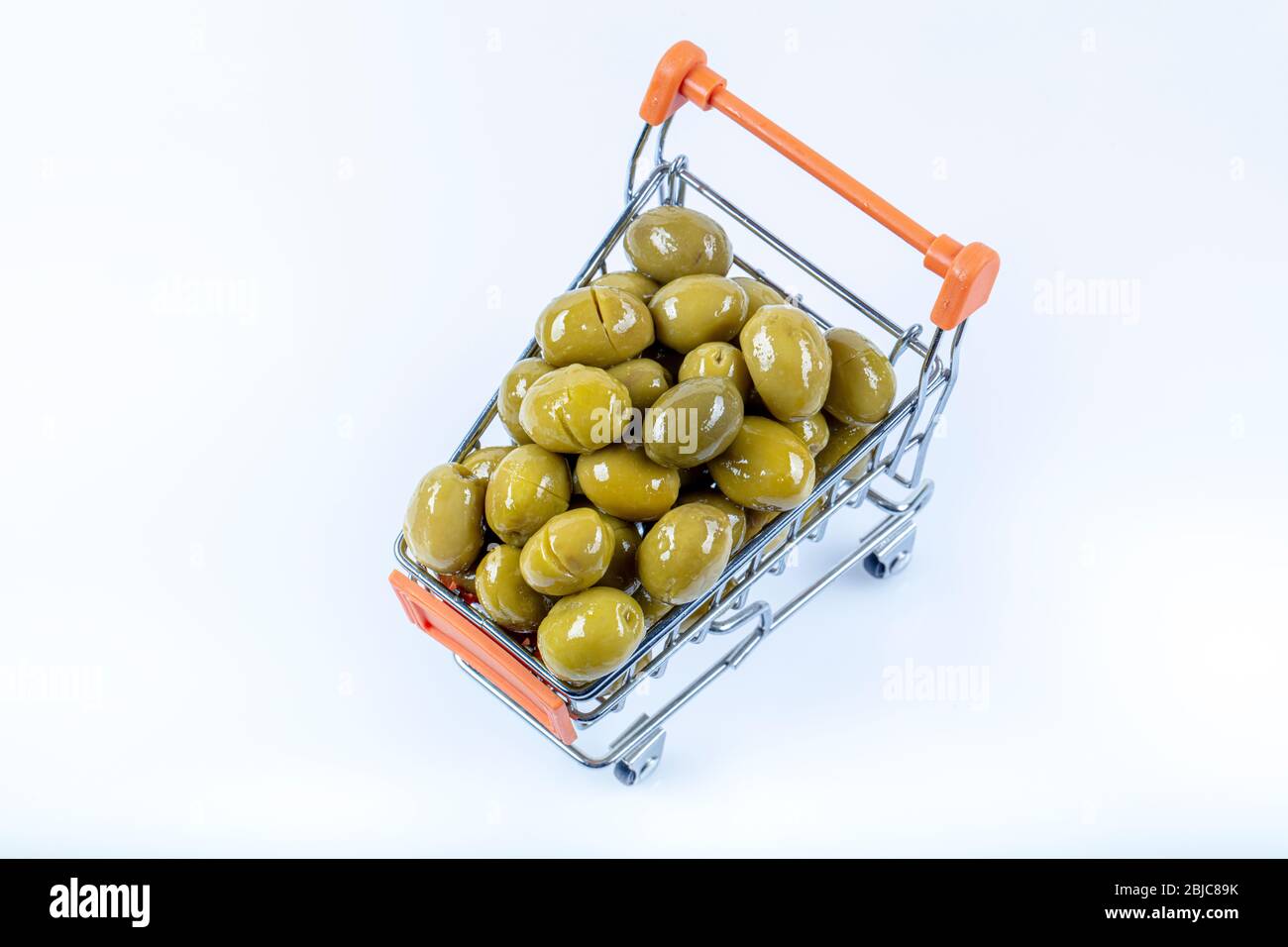 Scratched green olives. Turkish name; cizik yesil zeytin. Brined ...