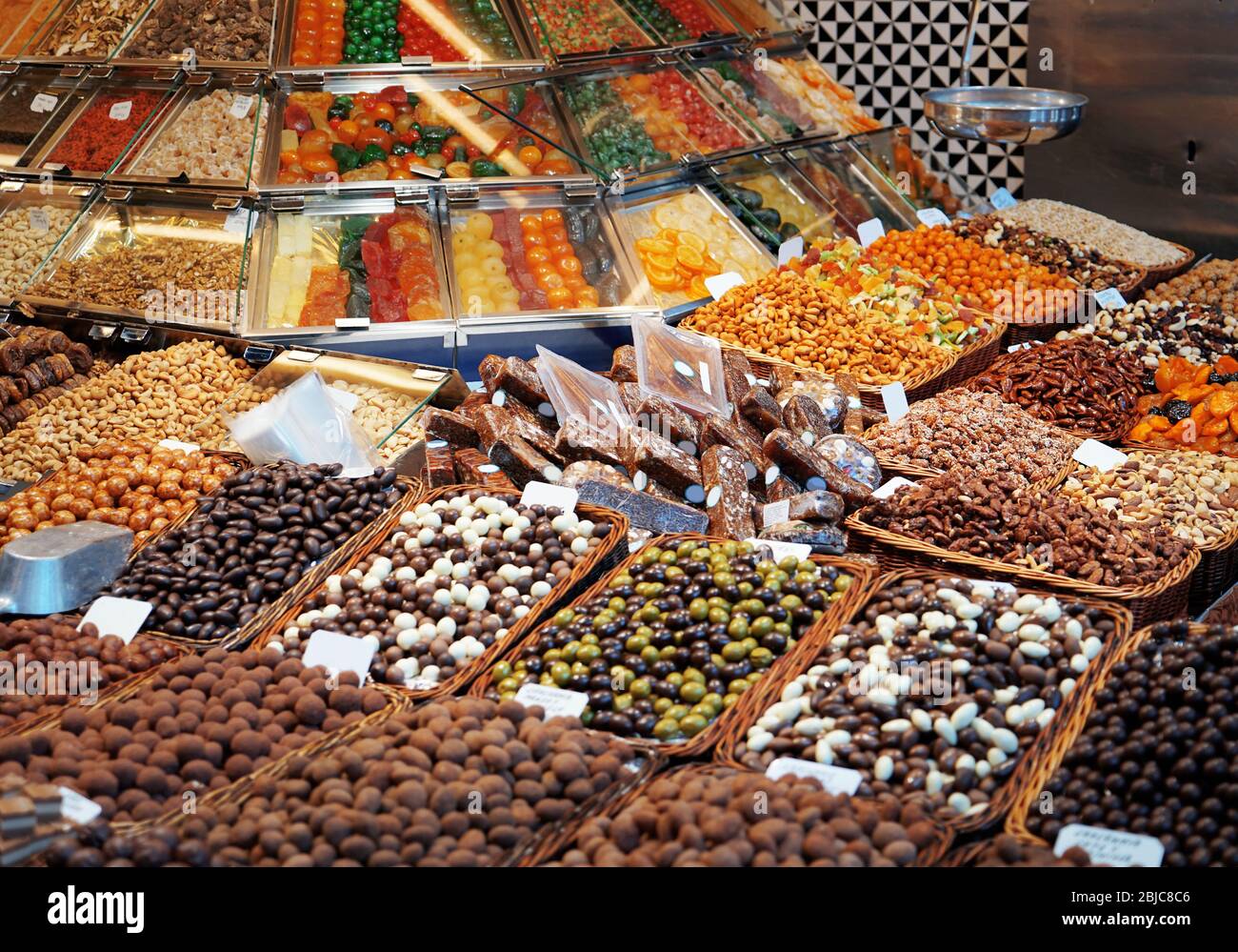 Sweets store at market place Stock Photo - Alamy