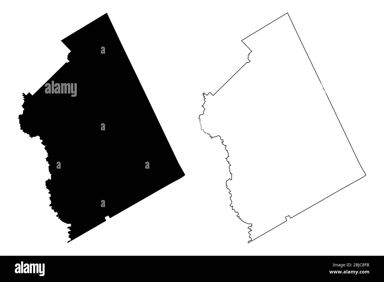 Twiggs vector outline map hi-res stock photography and images - Alamy