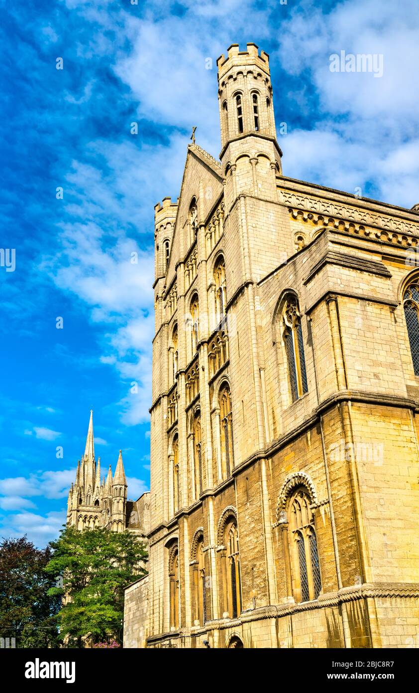 Peterborough cathedral facade architecture hi-res stock photography and ...