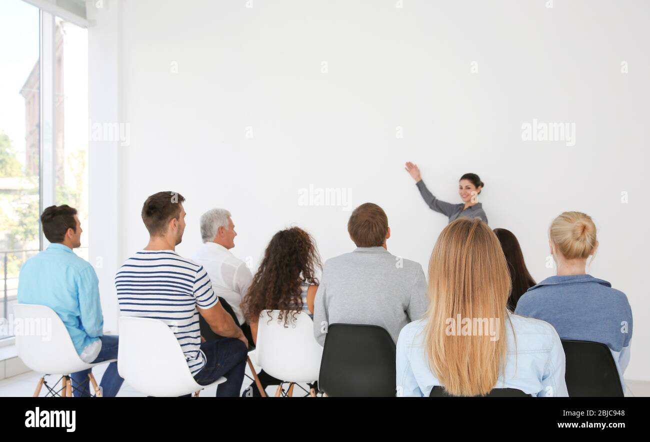 Business training concept. Business people having meeting in conference ...