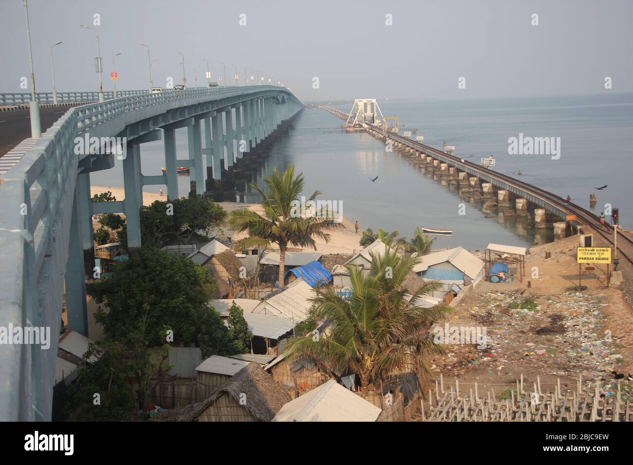 Pamban Bridge is a railway bridge which connects the town of Mandapam ...