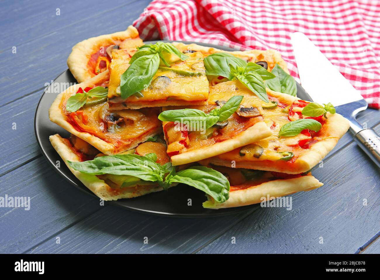 Pile pizza slices on hi-res stock photography and images - Alamy