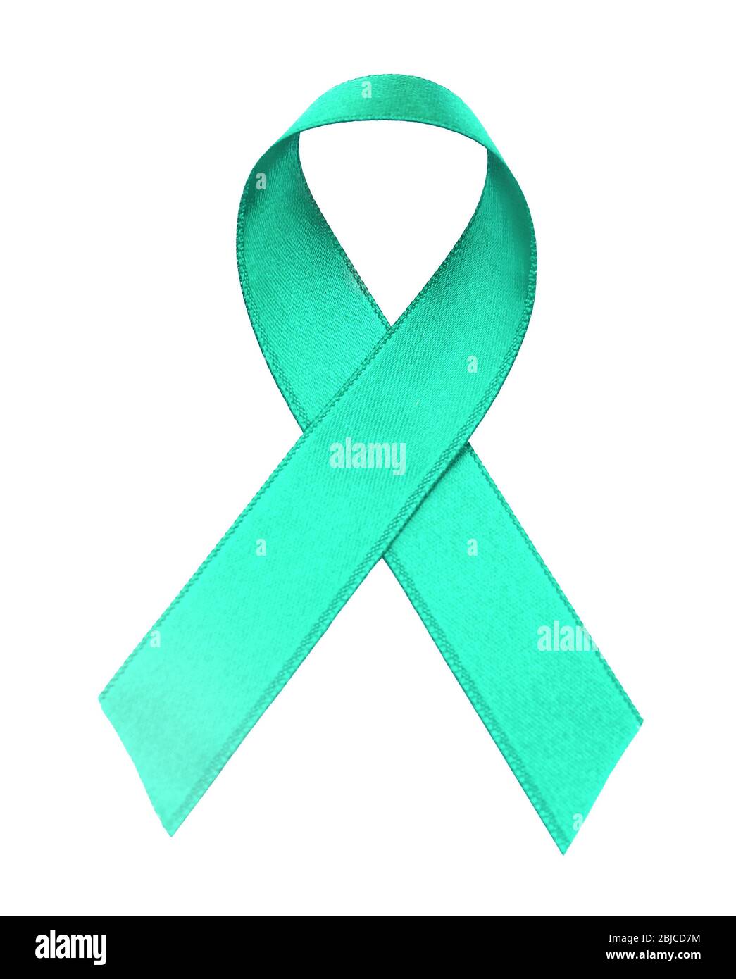Green ribbon isolated on white. Mitochondrial diseases and kidney ...