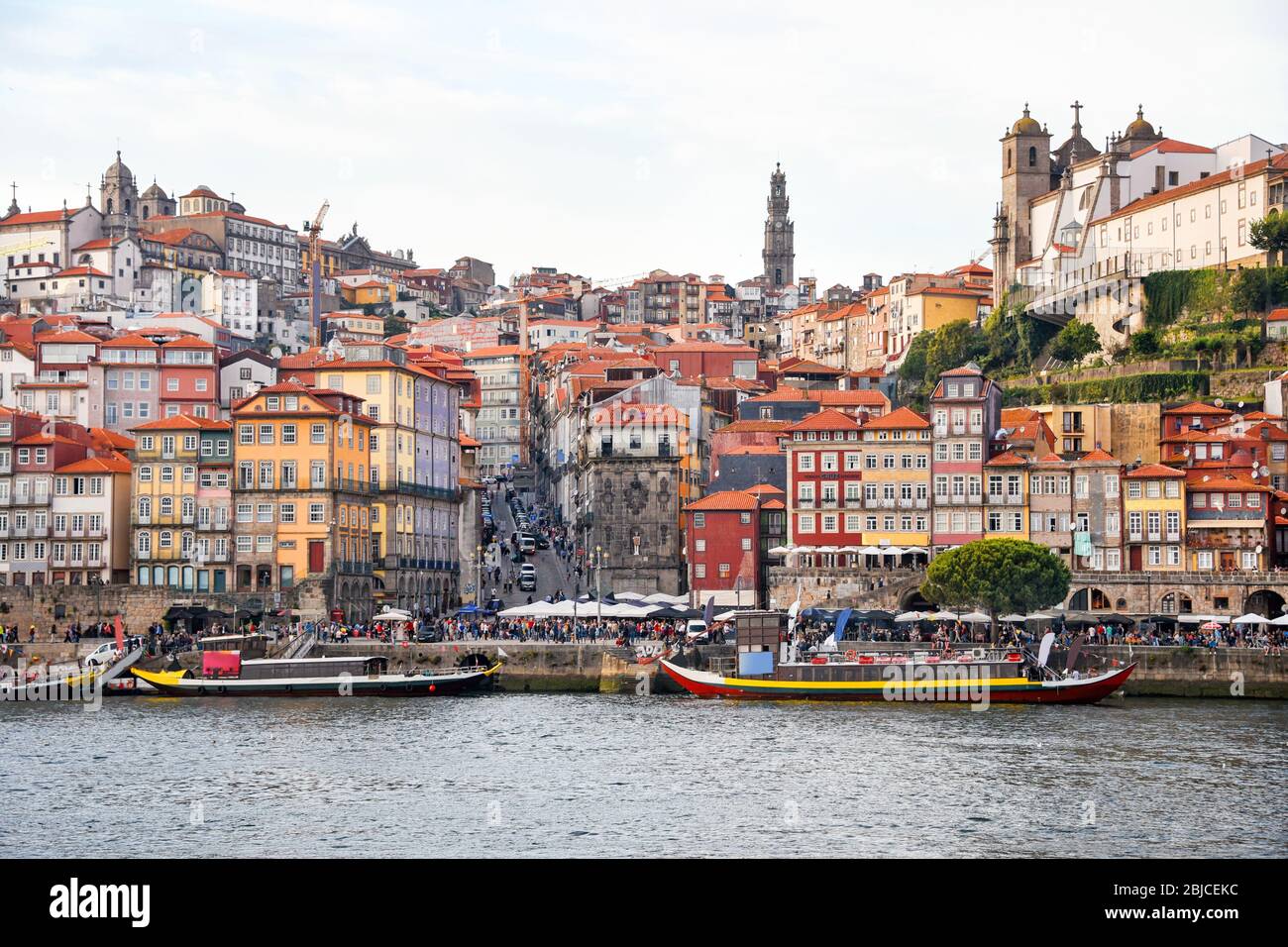 Porto, The Ribeira District, Portugal old town ribeira view with ...