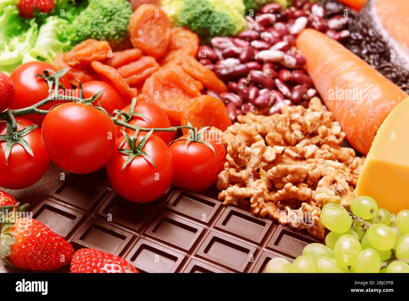Healthy food, closeup Stock Photo - Alamy