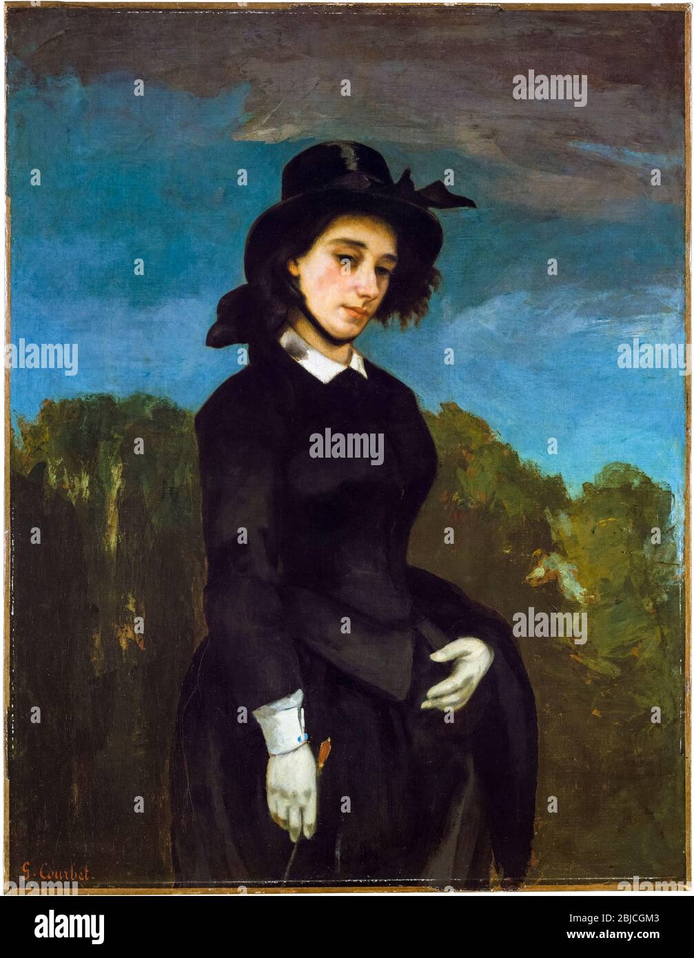 Woman in a Riding Habit, (L'Amazone), portrait painting by Gustave ...