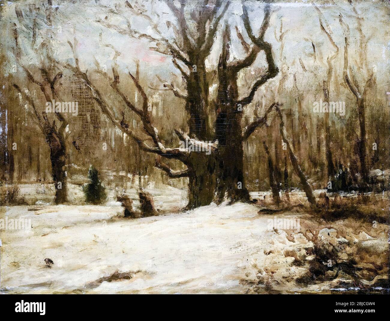 Gustave Courbet, Winter Landscape, painting, 1850-1877 Stock Photo - Alamy