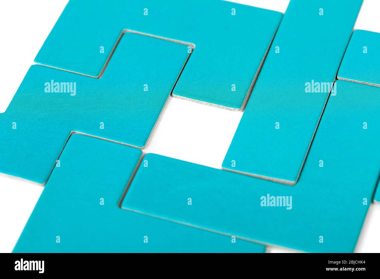 Square hole in the middle, empty space in the centre of a geometrical ...