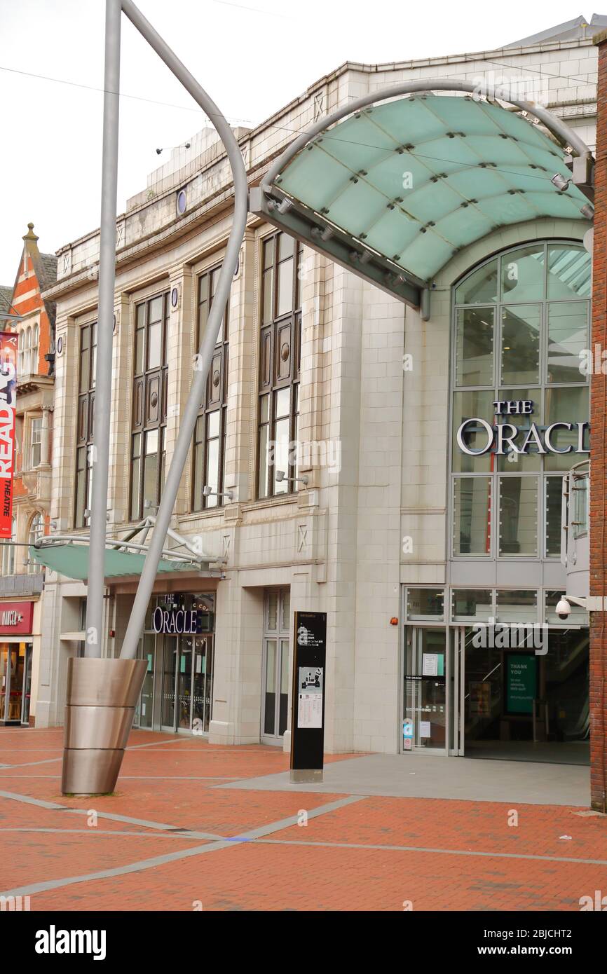 Entrance to the Oracle shopping mall in Reading, UK Stock Photo - Alamy