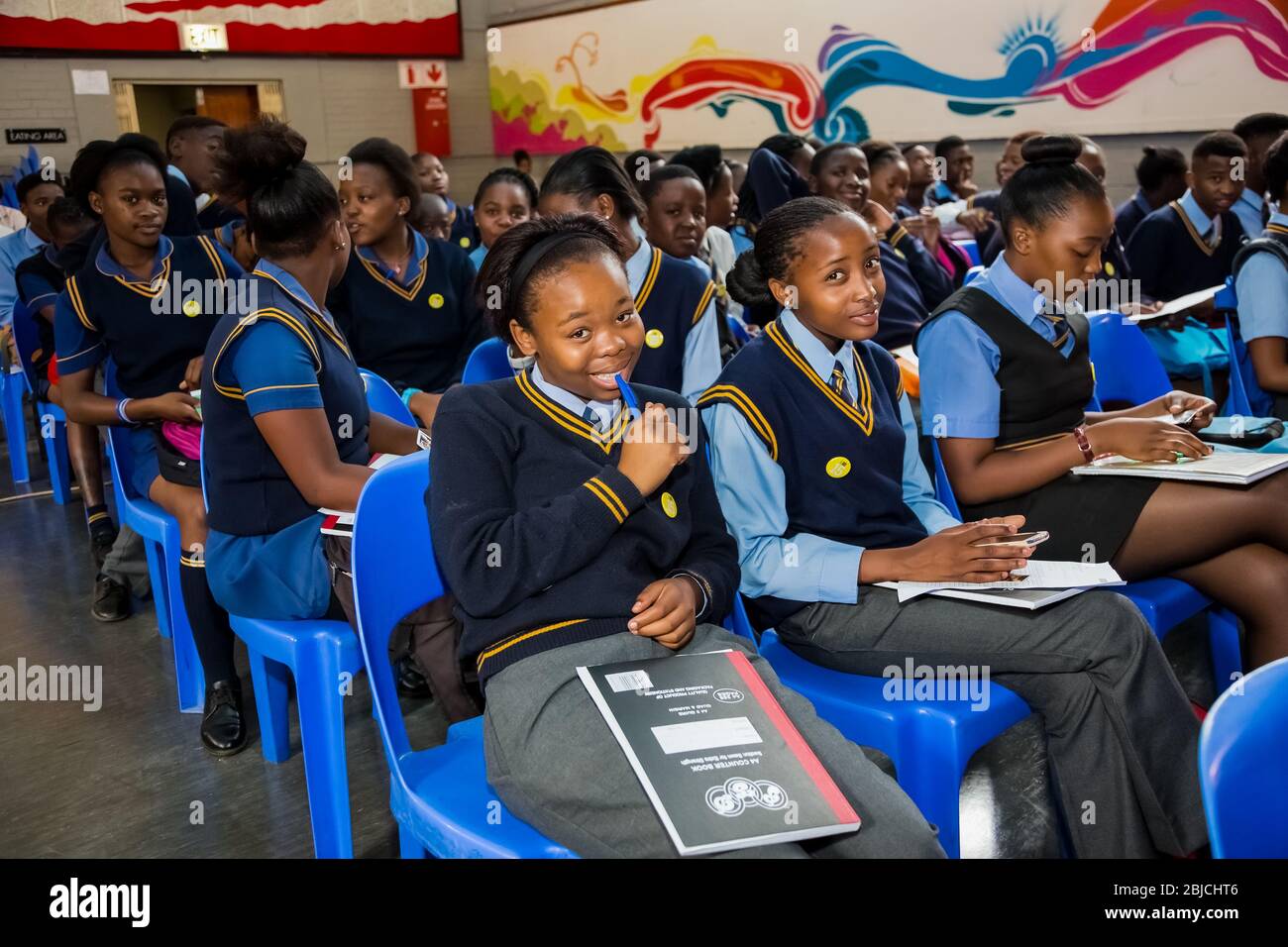 Johannesburg, South Africa - January 15, 2015: African primary school ...