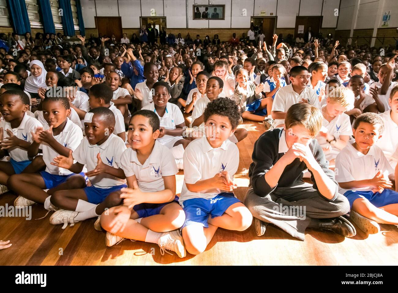 Primary school assembly children sitting hi-res stock photography and ...