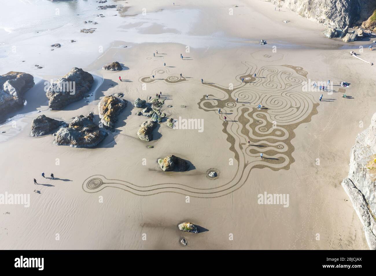 Bandon by the Sea, Oregon / USA - March 07 2020: The team of Circles in ...