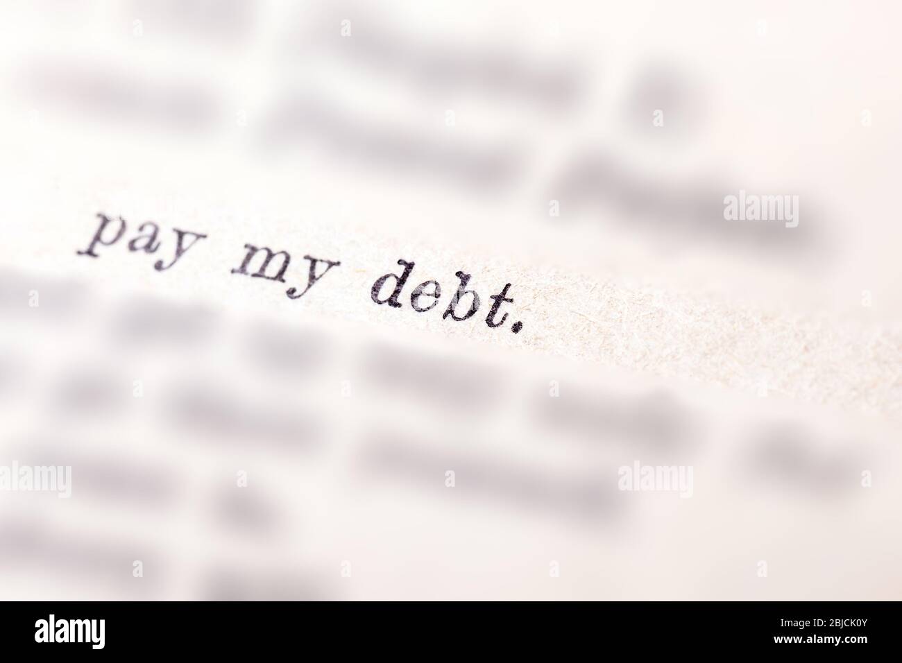 Pay of debt hi-res stock photography and images - Alamy