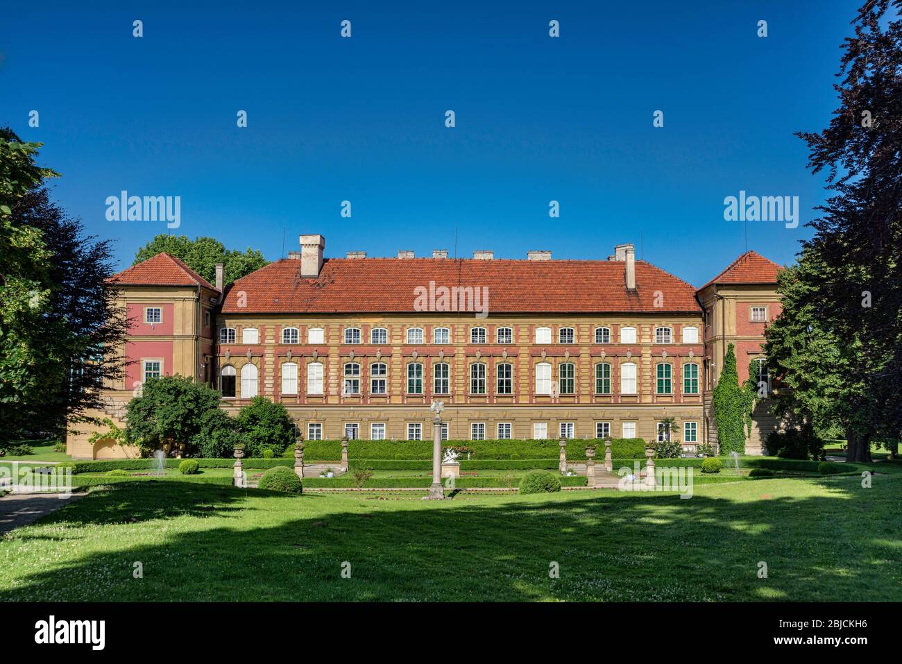 Garden side of Lancut Castle aka Lubomirski Palace in Lancut ...