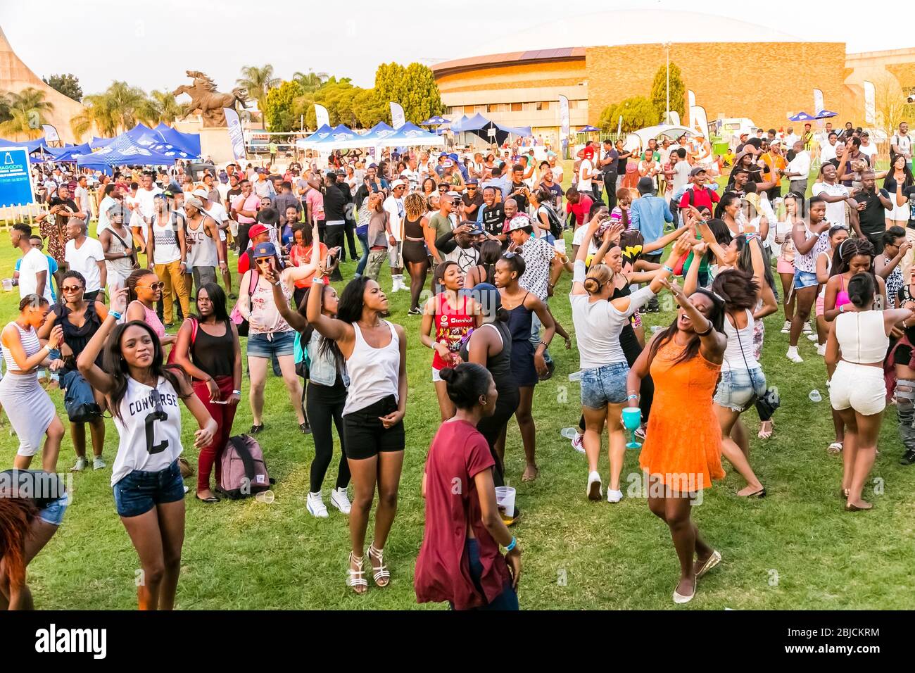 Johannesburg, South Africa - September 11, 2015: Crowd of diverse young ...