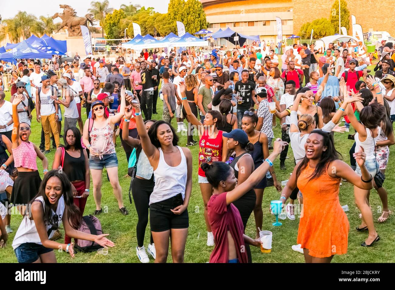 Johannesburg, South Africa - September 11, 2015: Crowd of diverse young ...