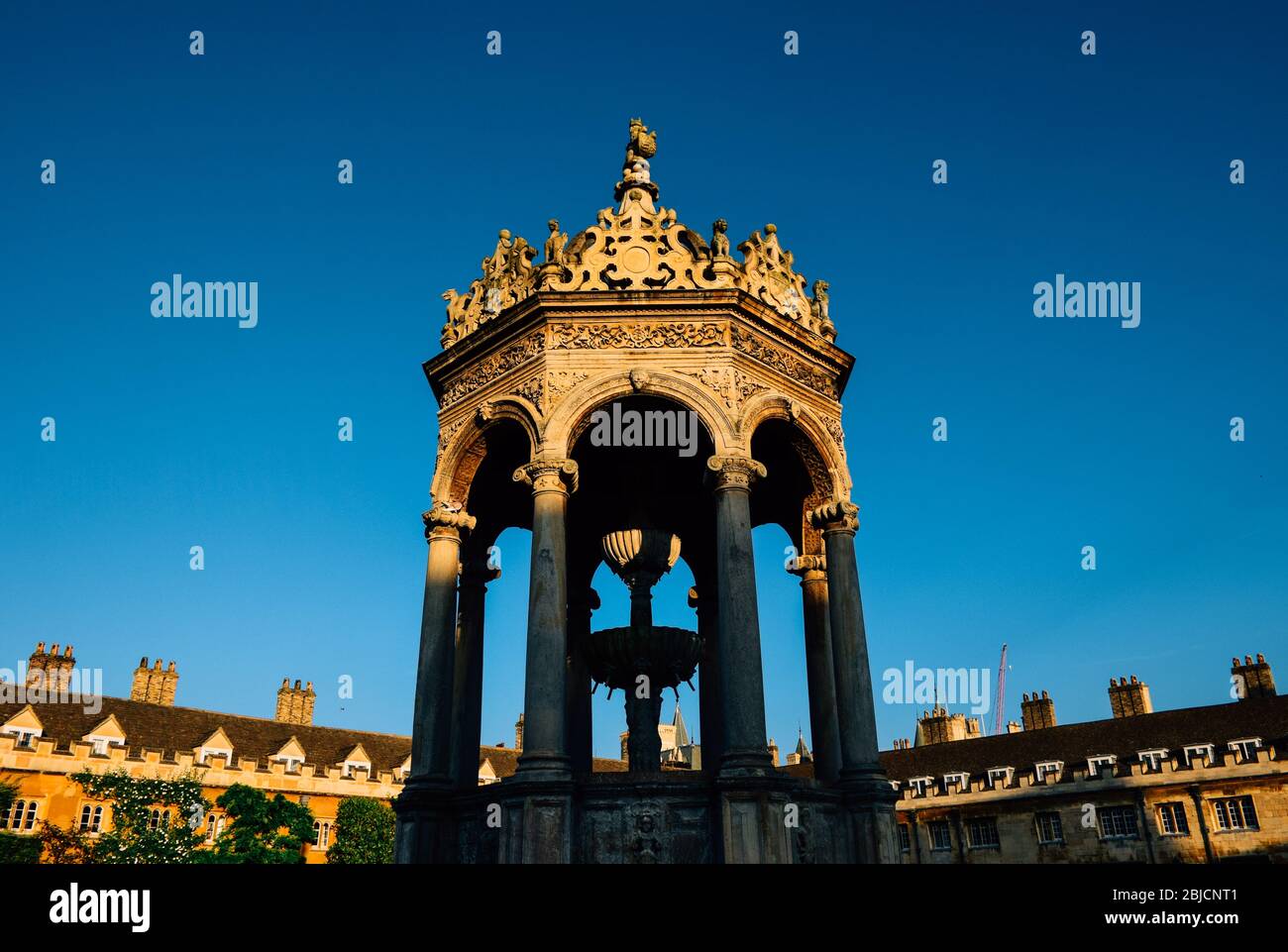 The Fountain in the Great Court of Trinity College, University of ...