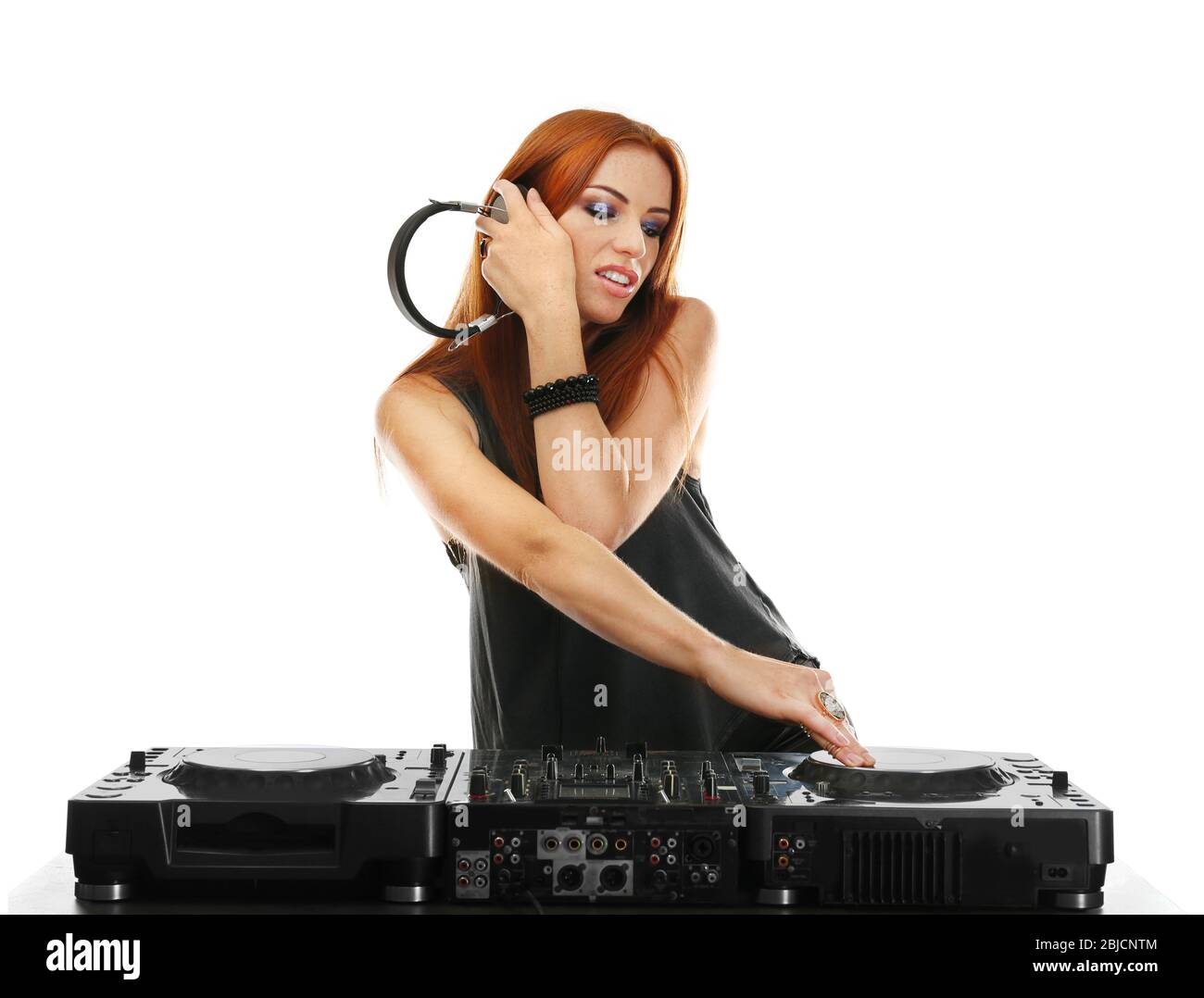 Female artist mixing techno hi-res stock photography and images - Alamy