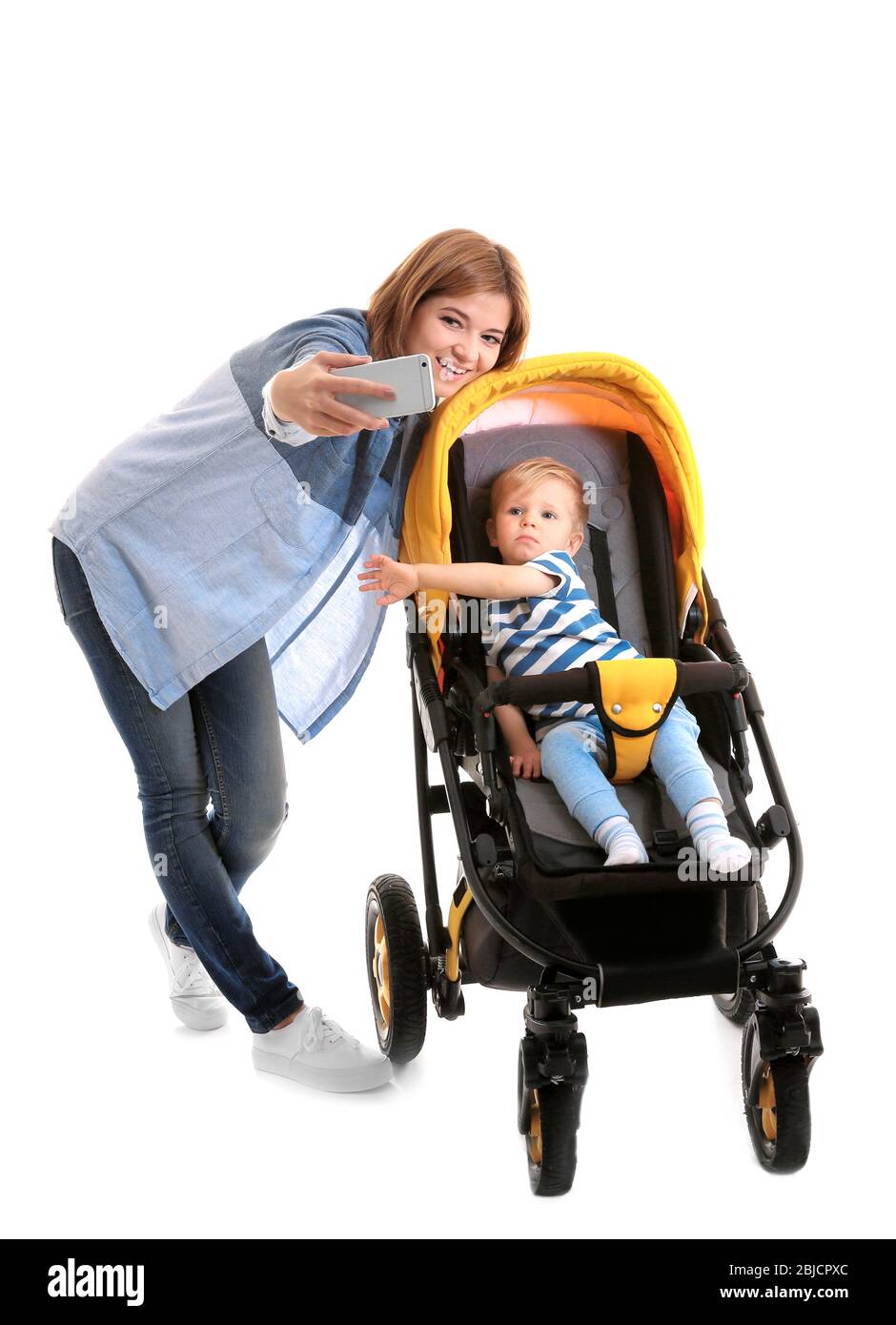 Baby in pram Cut Out Stock Images & Pictures - Alamy