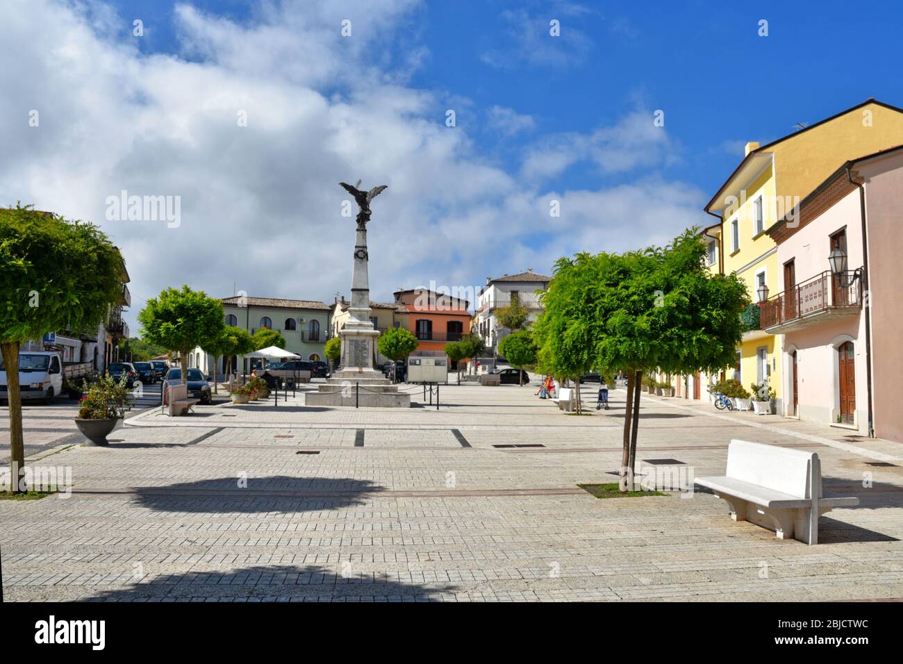 The square of the village of Guardia Lombardi in the province of ...