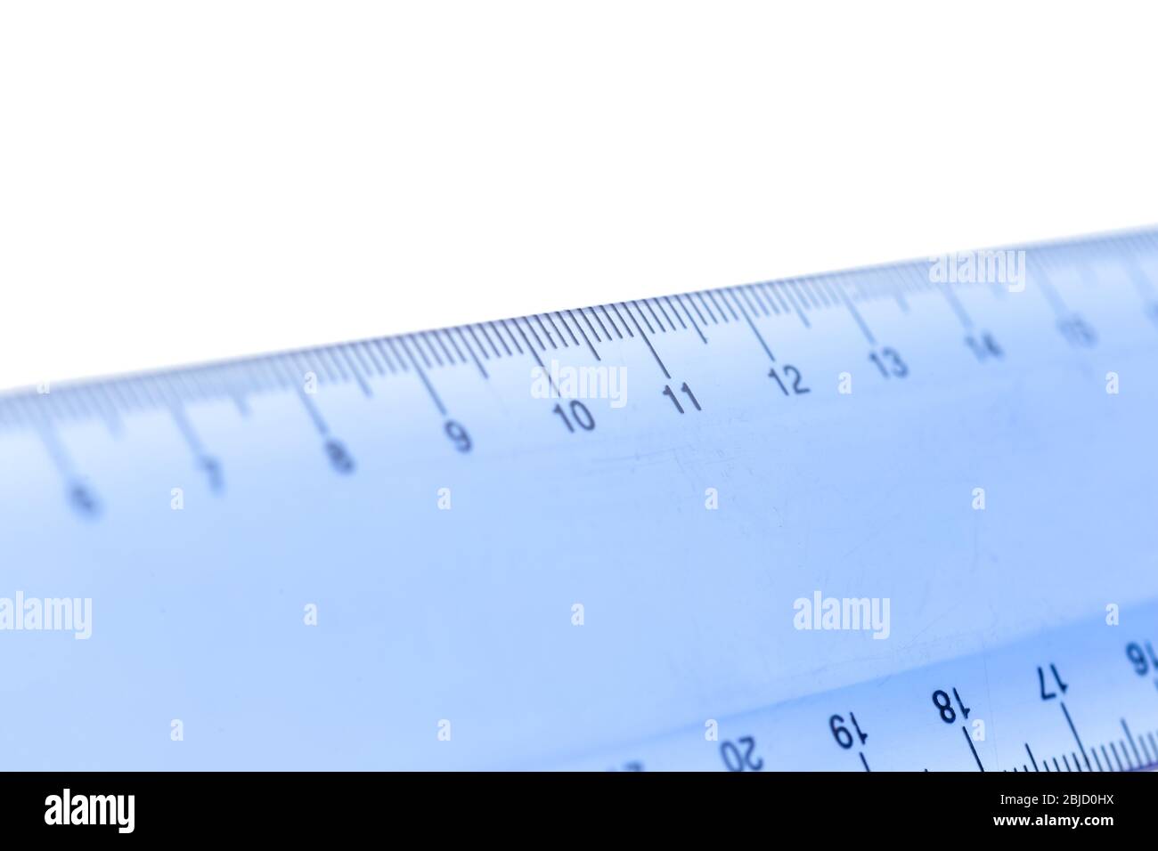 selective focus a part of the plastic blue transparent precision ...