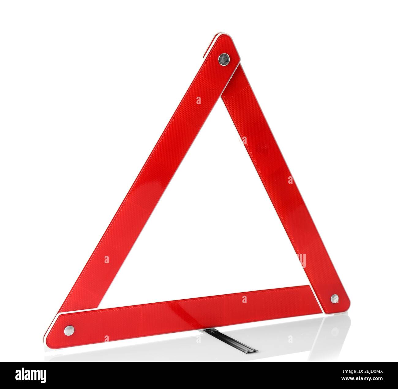 Warning accident traffic sign. Red triangle isolated on white Stock ...