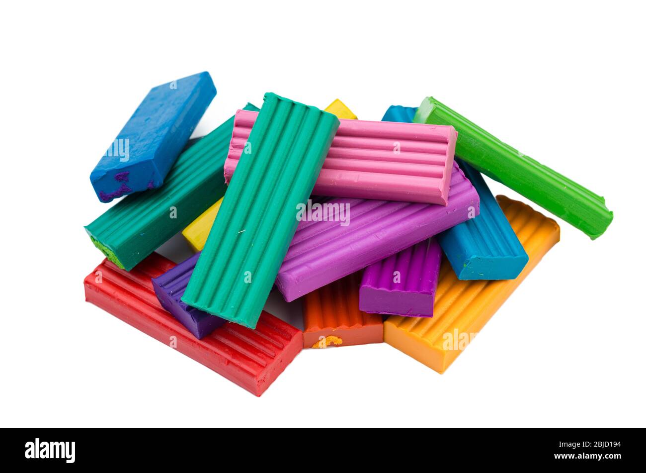 plasticine colorful sticks isolated over white background Stock Photo ...