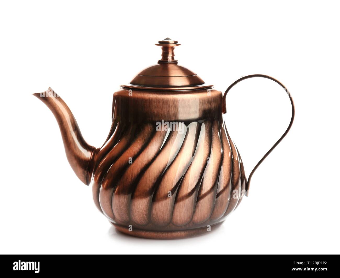 Turkish tea pot on white background Stock Photo - Alamy