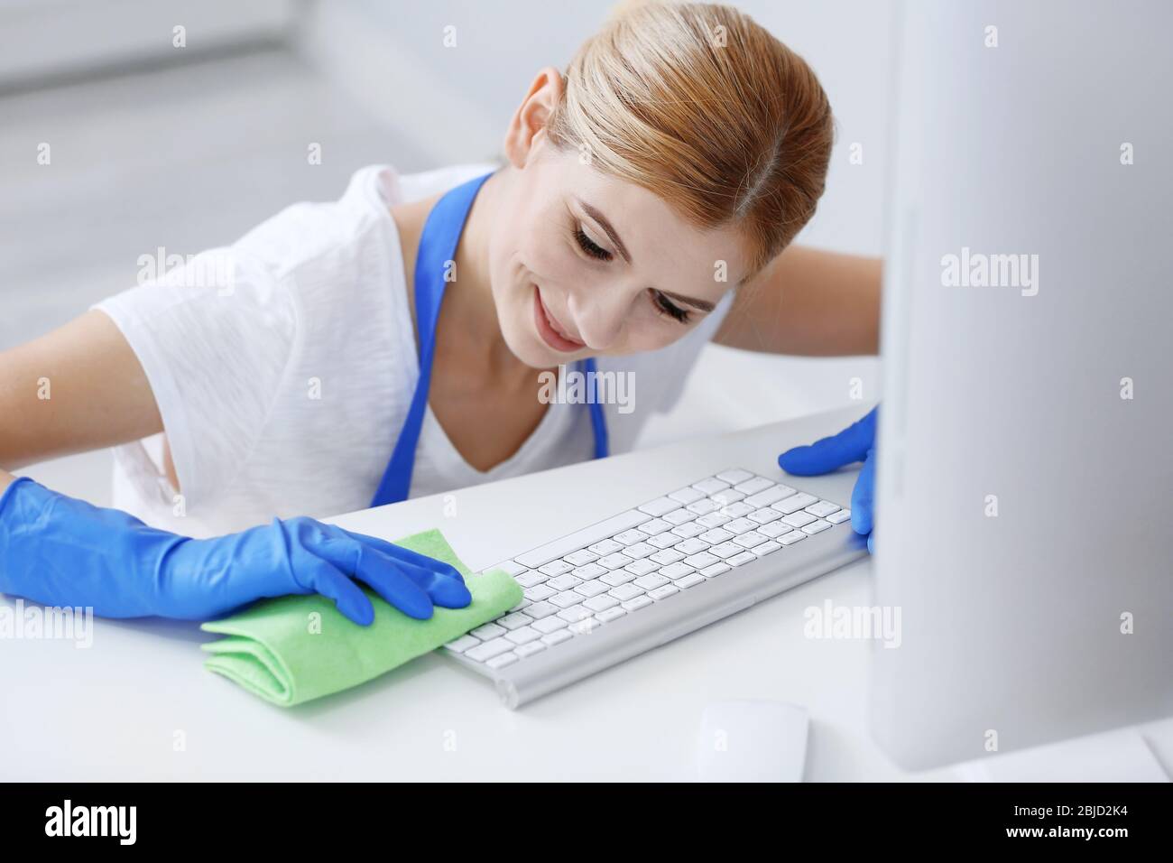 Close up woman wiping hands hi-res stock photography and images - Alamy