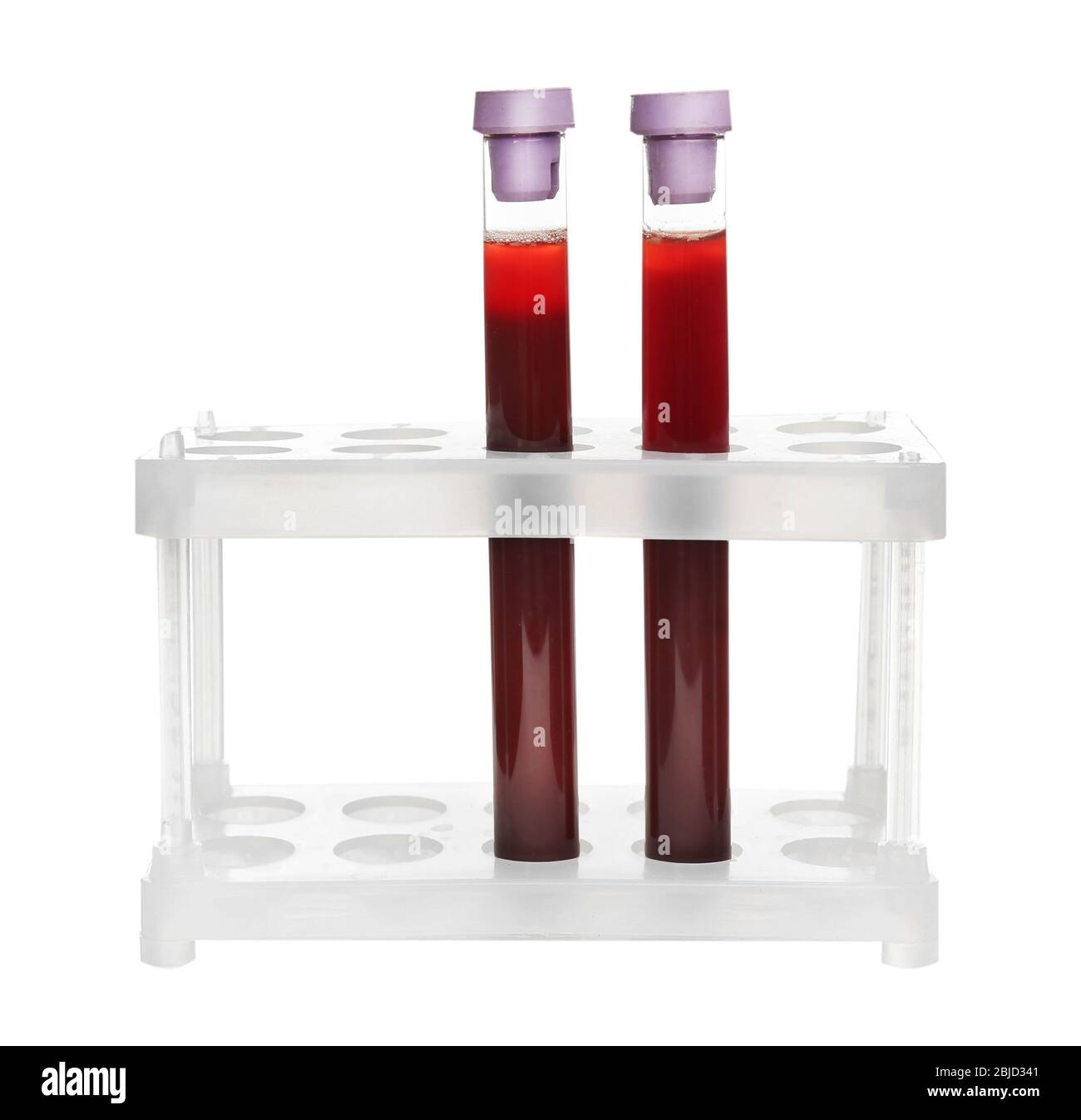 Test tubes with blood isolated on white Stock Photo - Alamy