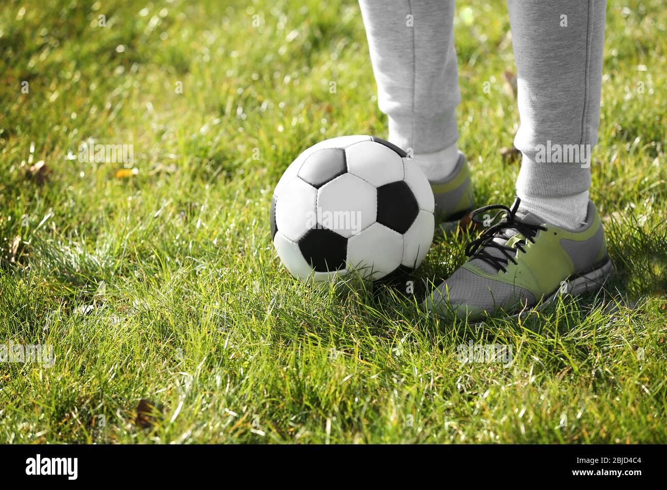 Close up football and feet hi-res stock photography and images - Alamy