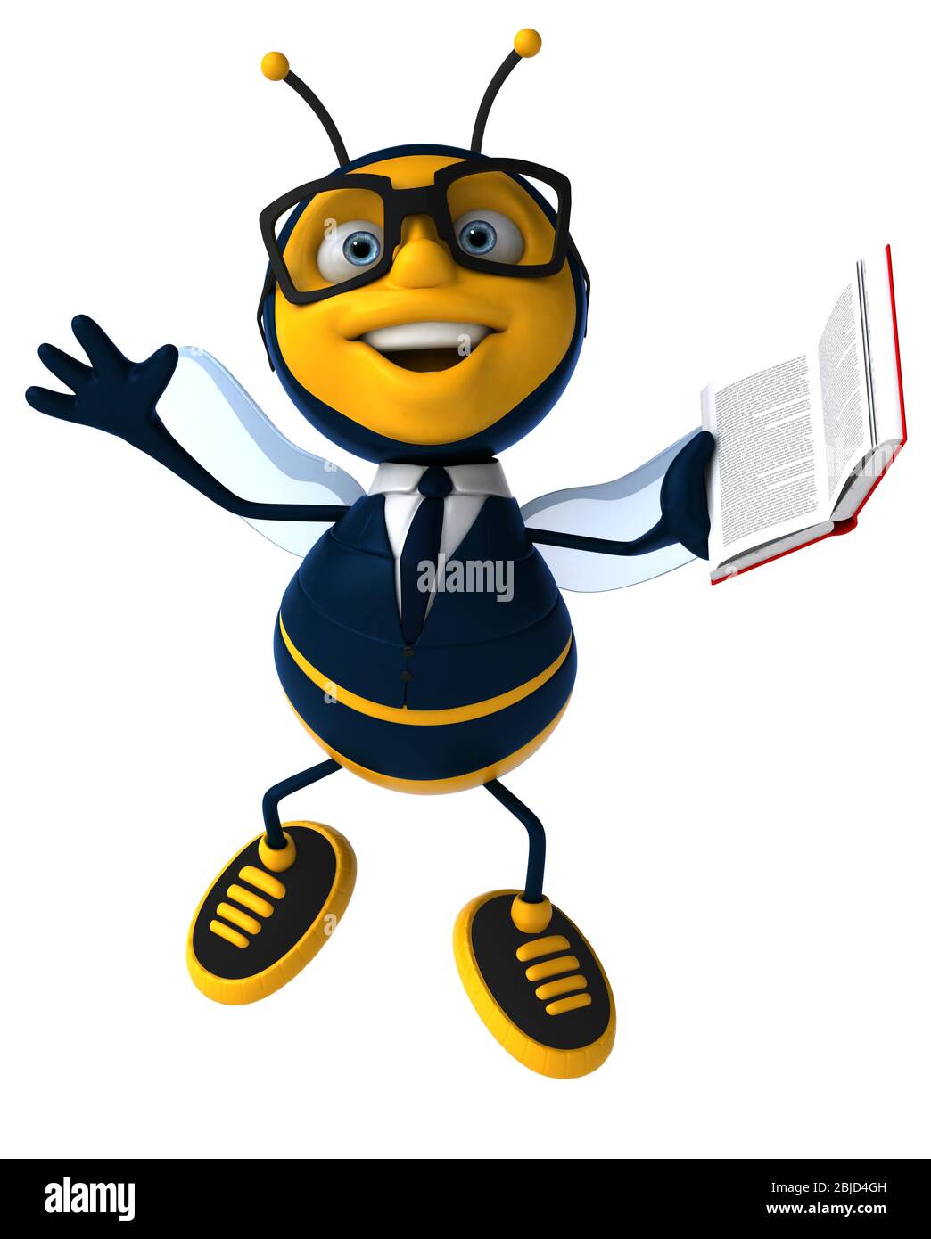 3D Illustration of a business bee Stock Photo - Alamy