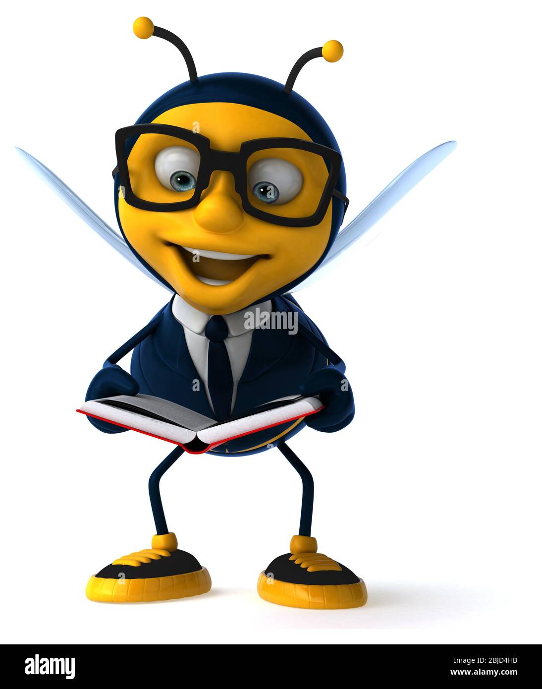 3D Illustration of a business bee Stock Photo - Alamy