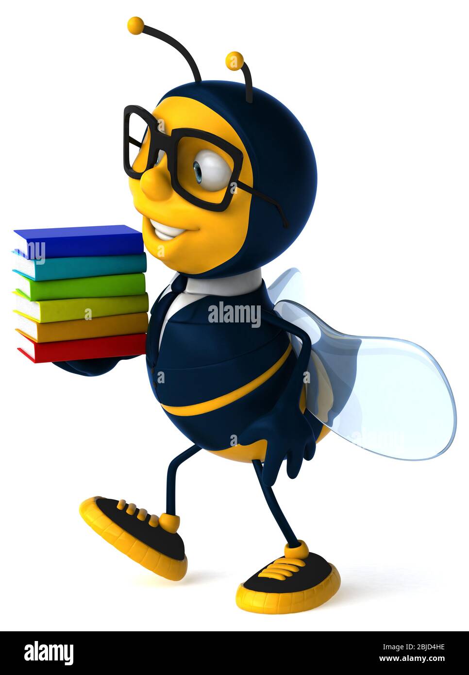 3D Illustration of a business bee Stock Photo - Alamy