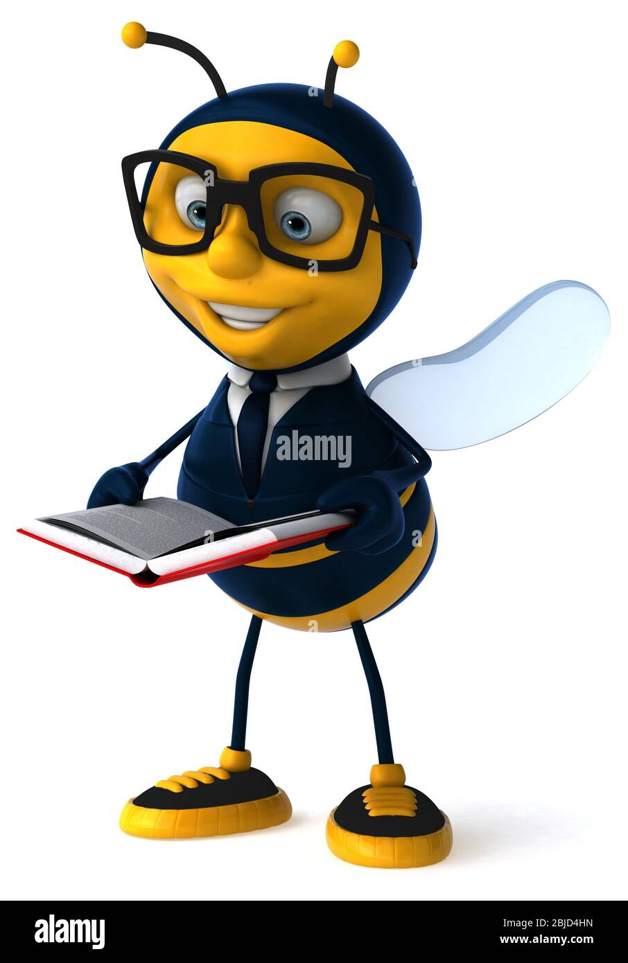 3D Illustration of a business bee Stock Photo - Alamy