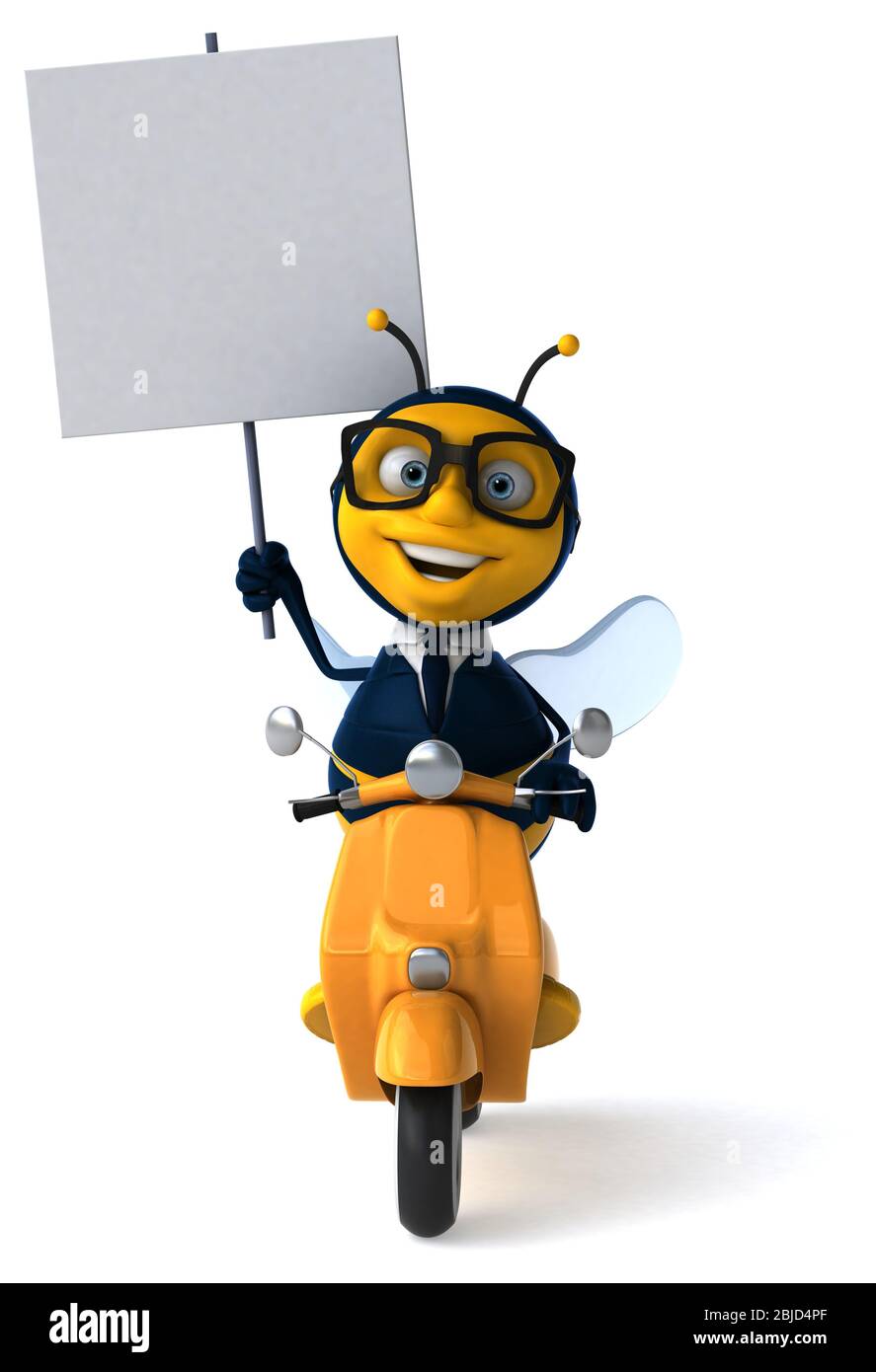 3D Illustration of a business bee Stock Photo - Alamy