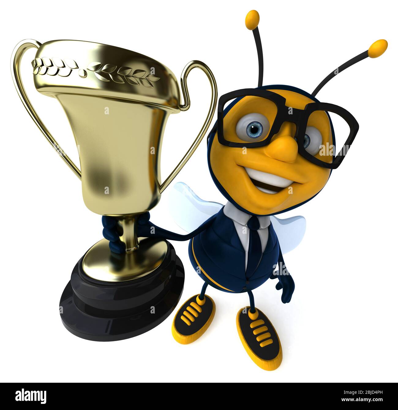 3D Illustration of a business bee Stock Photo - Alamy