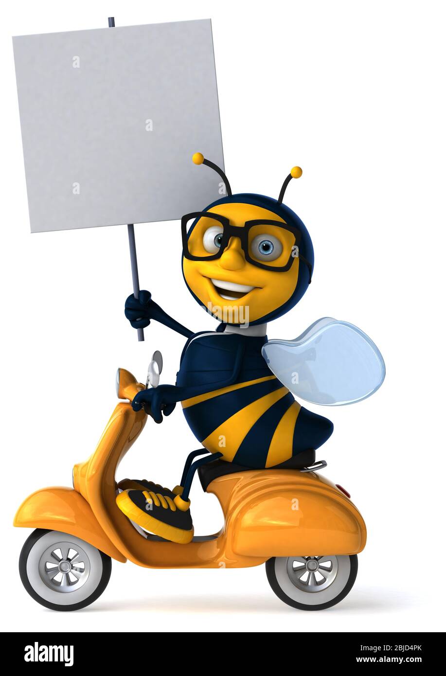 3D Illustration of a business bee Stock Photo - Alamy