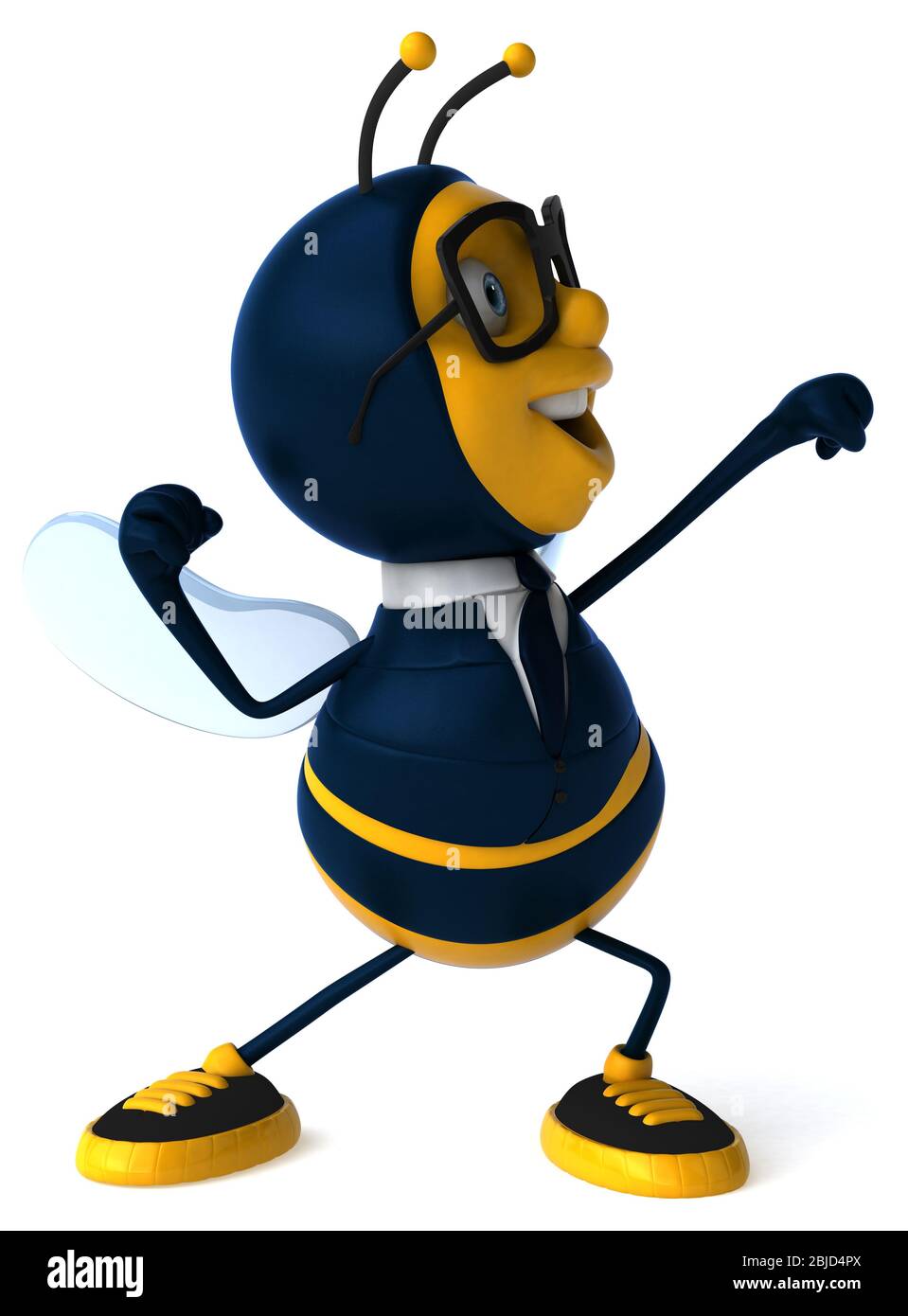 3D Illustration of a business bee Stock Photo - Alamy