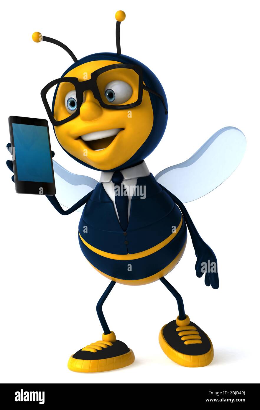 3D Illustration of a business bee Stock Photo - Alamy