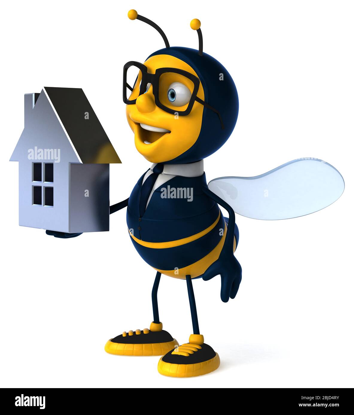 3D Illustration of a business bee Stock Photo - Alamy