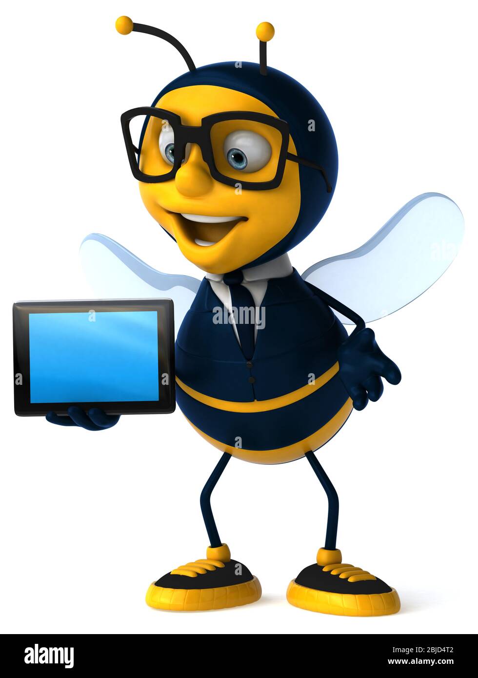 3D Illustration of a business bee Stock Photo - Alamy