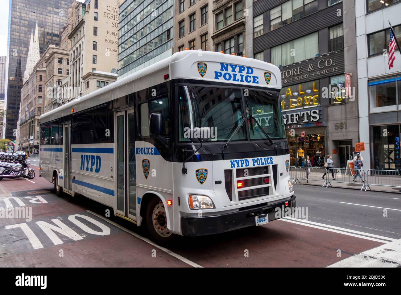 New York city, United States: October 14, 2019: New York Police ...