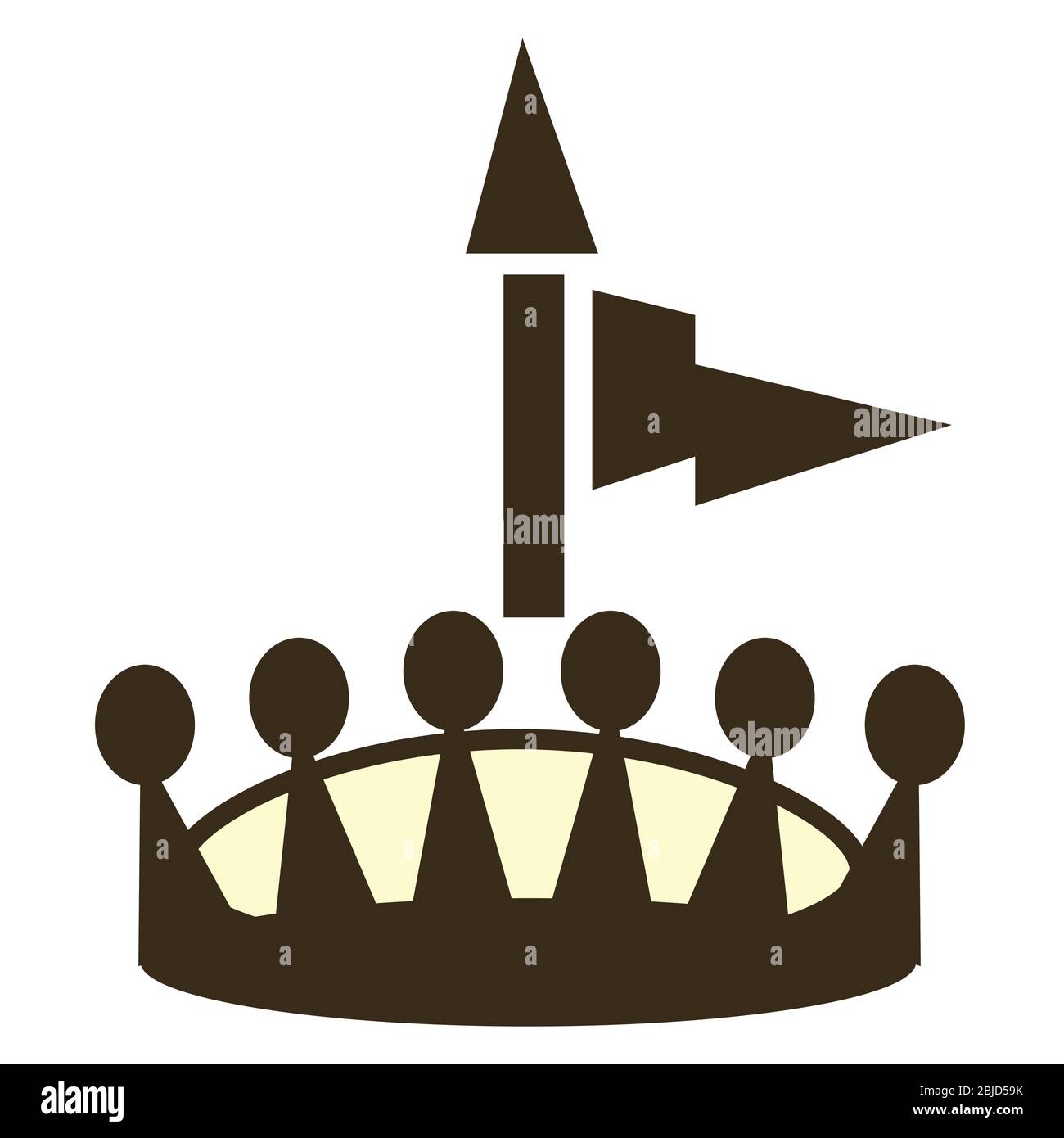 Medieval icons, flag standard & monarchs crown Stock Vector Image & Art ...