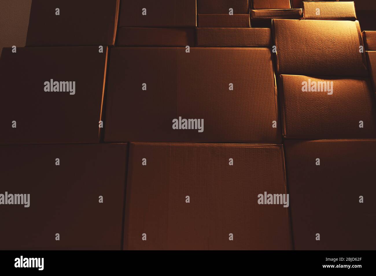 Cardboard boxes background Stock Photo - Alamy
