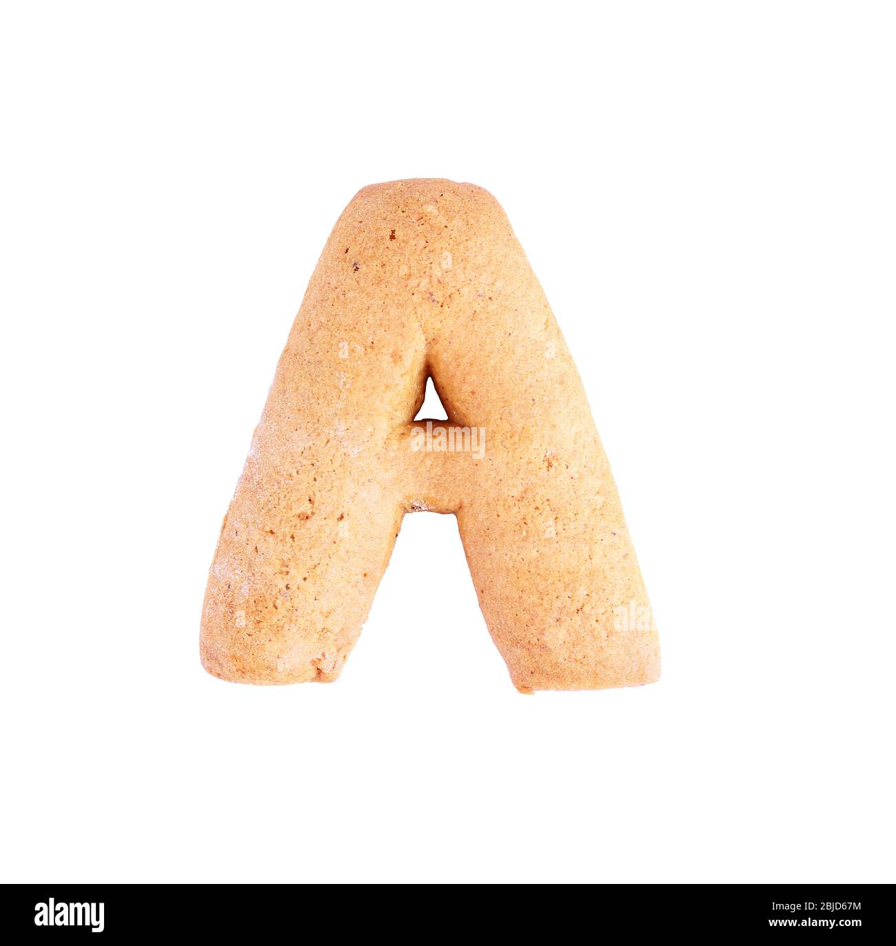 Cookie letter A on white background Stock Photo - Alamy