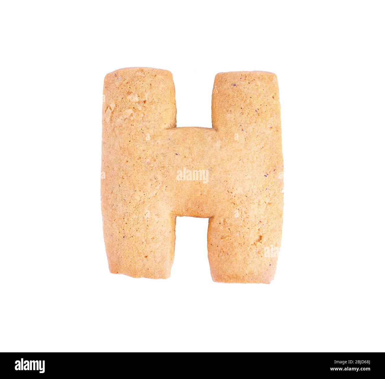Cookie letter H on white background Stock Photo - Alamy