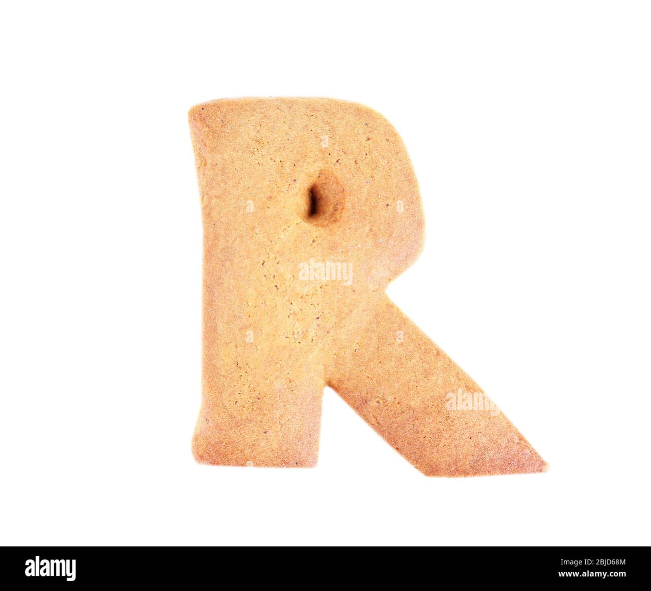 Cookie letter R on white background Stock Photo - Alamy